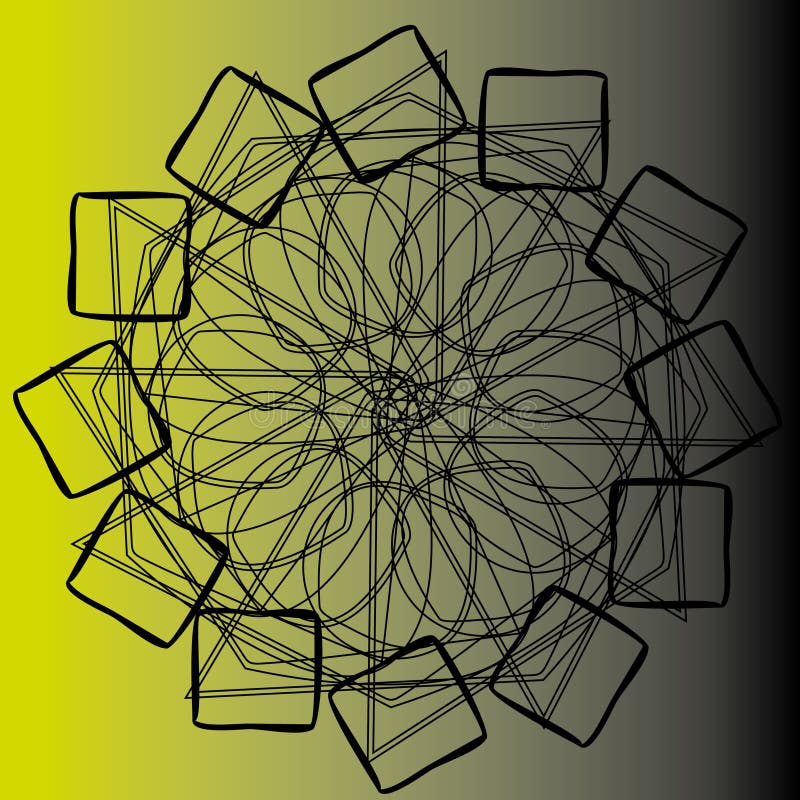 Geometric pattern symmetry stock illustration. Illustration of fractals ...