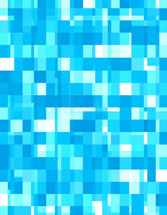 Geometric Pattern of Teal Blue and White Squares in a Digital Design ...