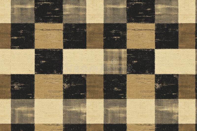 Beige and Black Buffalo Check Fabric Texture Stock Illustration ...