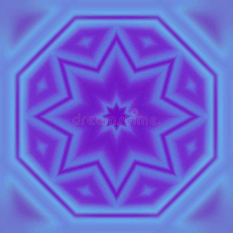 Geometric Pattern of Thin Purple Lines in the Shape of a Star with a ...