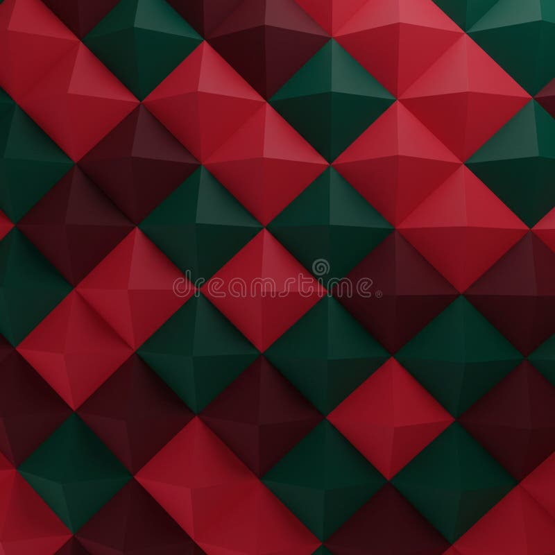 Geometric Pattern of Three-dimensional Pyramids in Alternating Red and ...