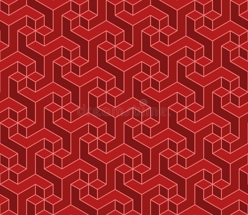 Geometric Pattern with Three-dimensional Shape Stock Vector ...