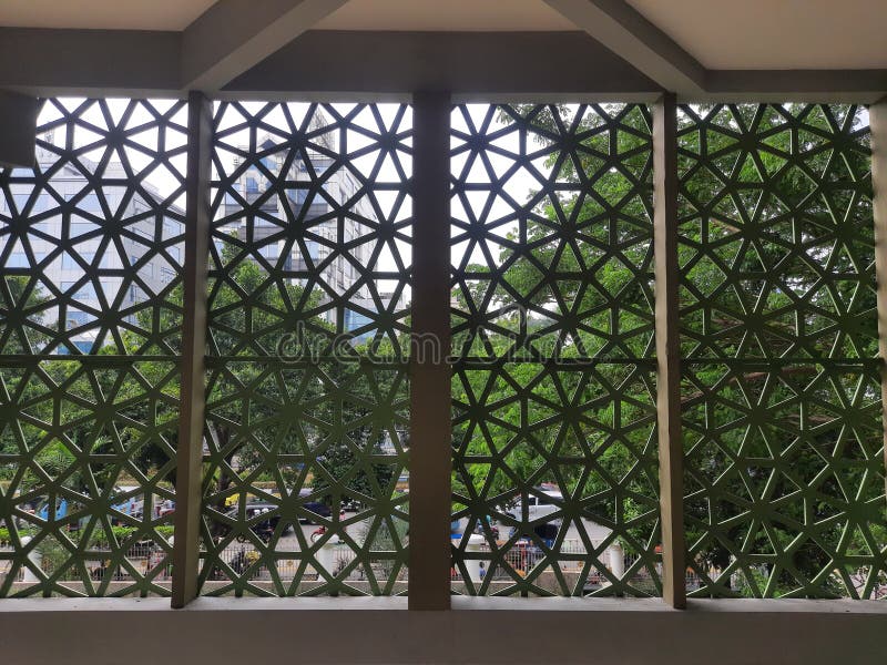 Geometric Pattern of Transparent and Hallow Wall Stock Image - Image of ...