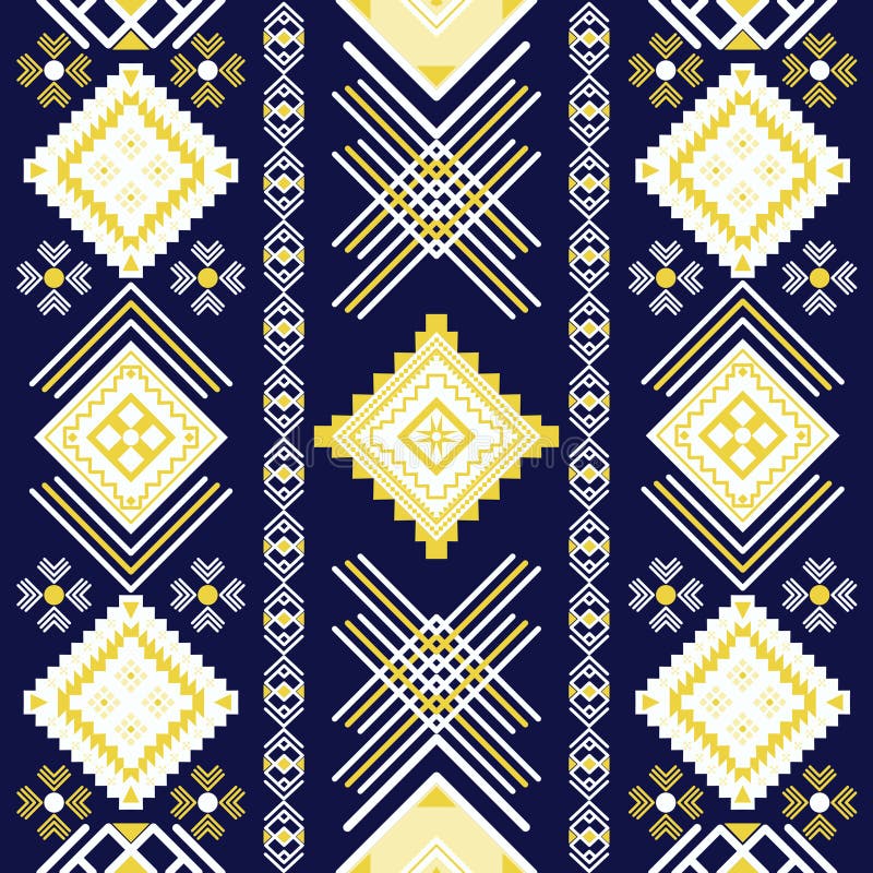Geometric Pattern Triangle and Square Shape in Native Fabric and Carpet ...