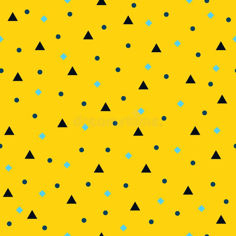 Geometric Pattern: Triangles, Circles and Rhombs. Seamless Vector Stock ...