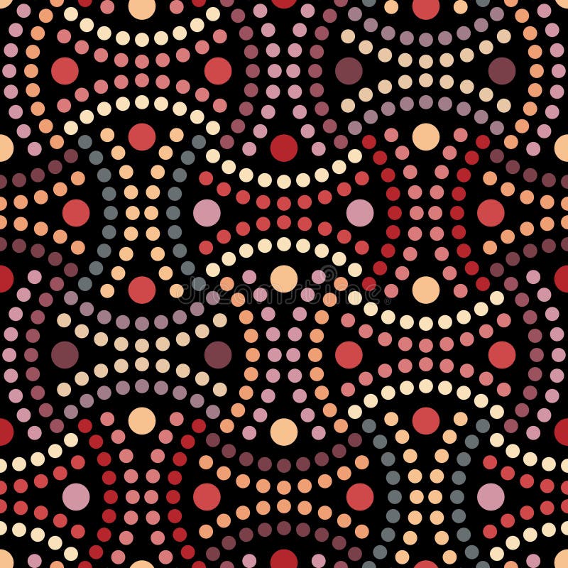 Geometric Pattern with Vibrant Multicoloured Curved Dotted Lines on a ...