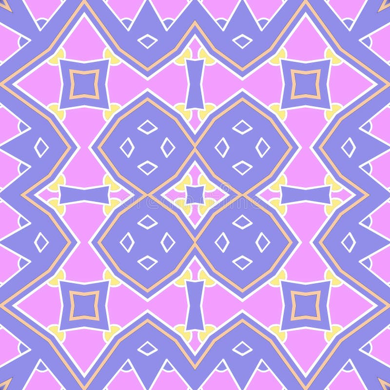 Geometric Pattern with Vibrant Violet and Pink Hues Stock Illustration ...