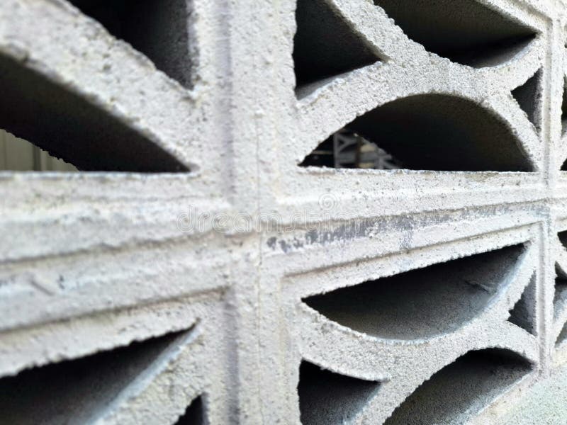 Geometric Pattern Wall. Concrete Roster Wall Stock Image - Image of ...