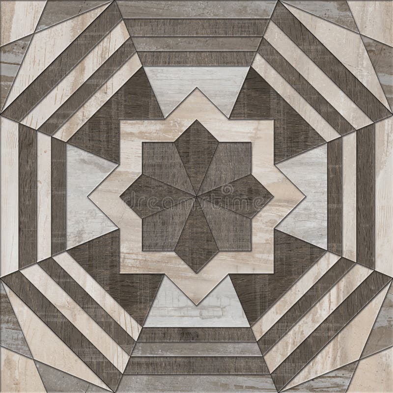 Geometric Pattern Wooden Decor Floor and Wall Tile Stock Photo - Image ...