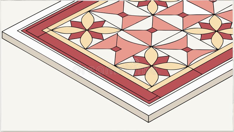 Geometric Patterned Rug Illustration Vector Interior Decor Design ...