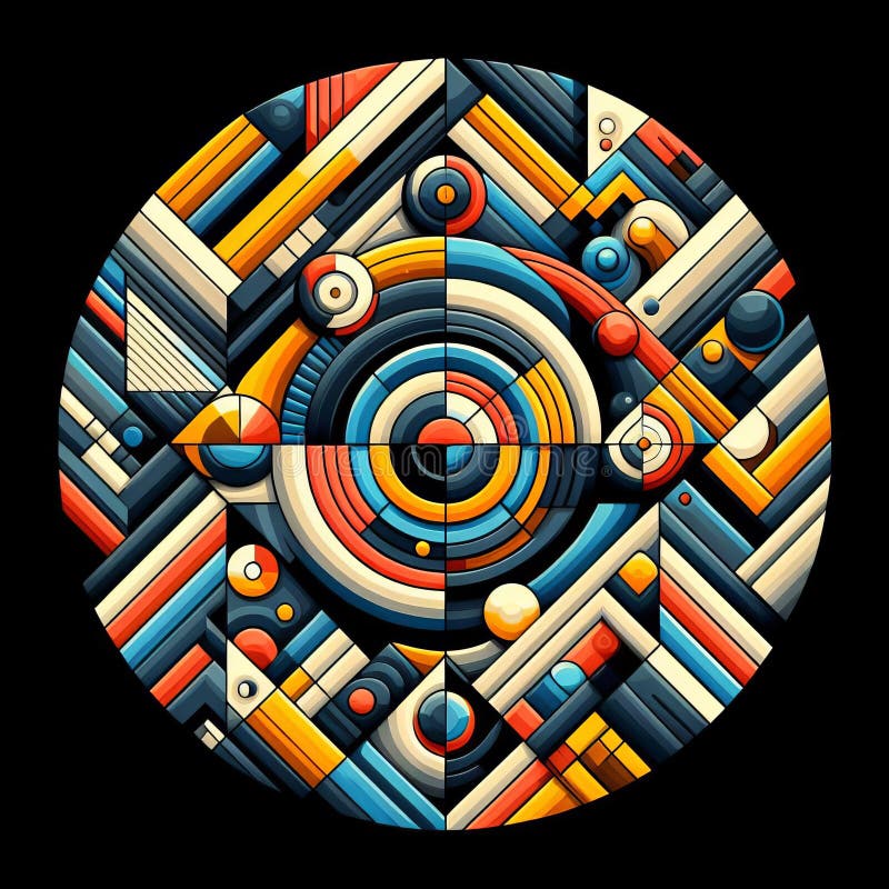 Geometric Patterns with Bold an Strange Old Stock Illustration ...