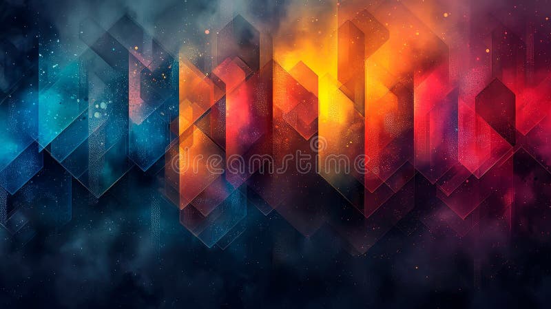 Geometric Patterns with Bold Colors and Sharp Lines, Offering a Modern ...