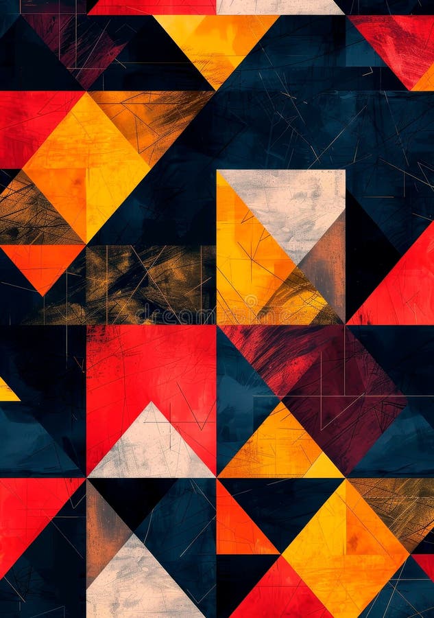 Geometric Patterns with Bold Colors and Sharp Lines, Offering a Modern ...