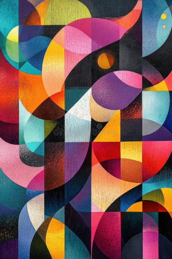 Geometric Patterns, a Colorful Arrangement of Geometric Shapes and ...