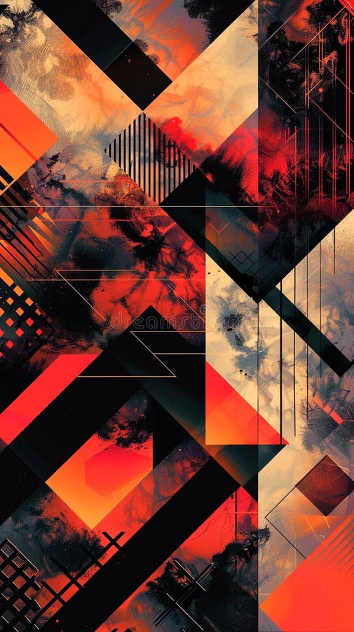 Geometric Patterns Contrast in Abstract Design Stock Illustration ...