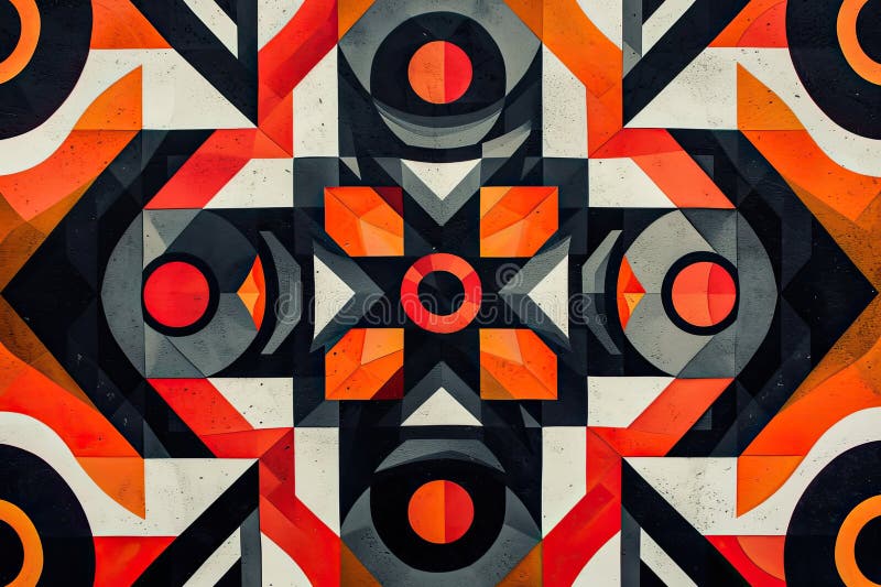 Geometric Patterns Converging, Forming a Visually Striking Design ...