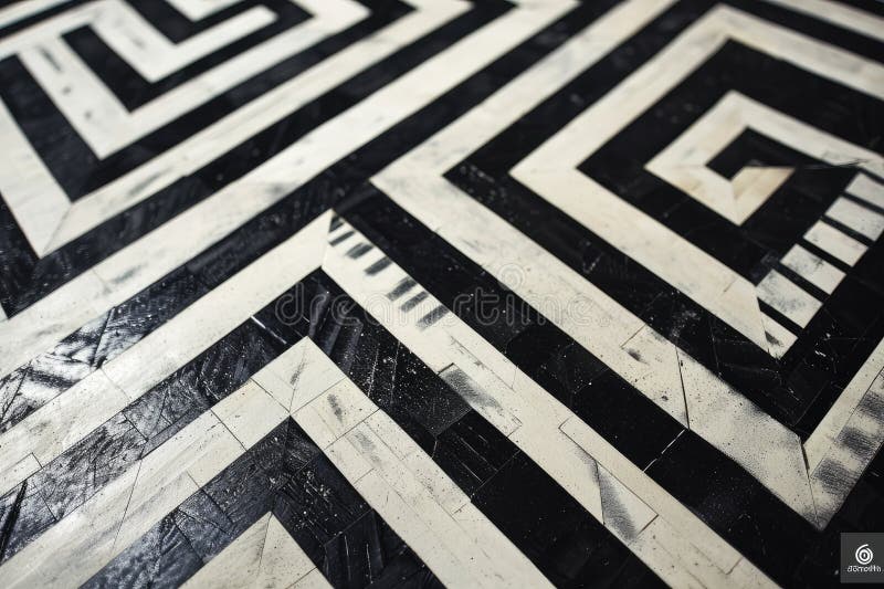 Geometric Patterns Converging, Forming a Visually Striking Design ...