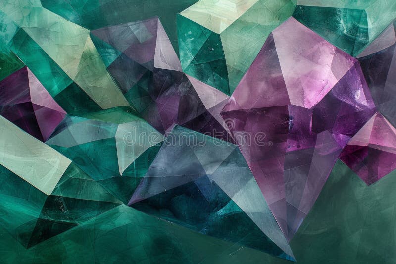 Geometric Patterns of Emerald and Amethyst, a Symphony of Opulent ...