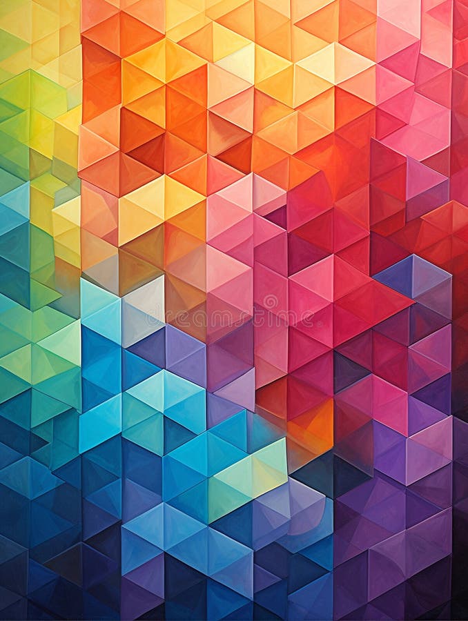 Geometric Patterns Floating in Outer Space Stock Illustration ...