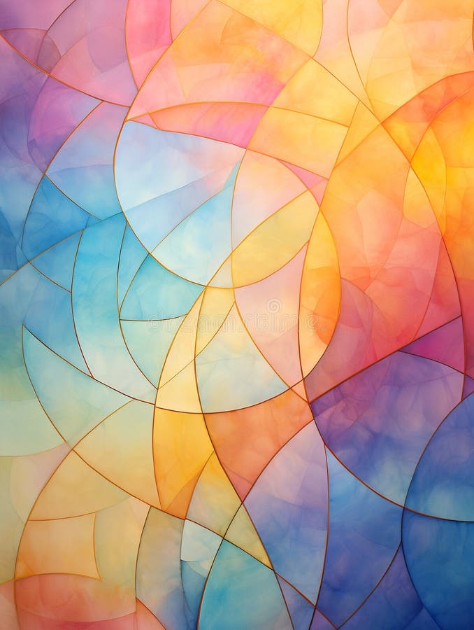 Geometric Patterns Floating in Outer Space Stock Illustration ...