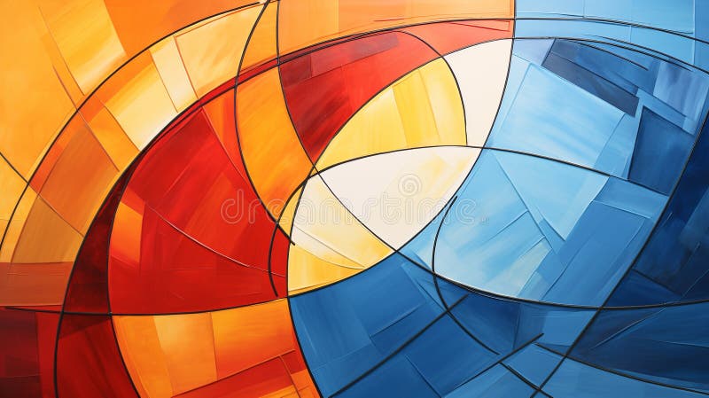 Geometric Patterns Floating in Outer Space Stock Illustration ...