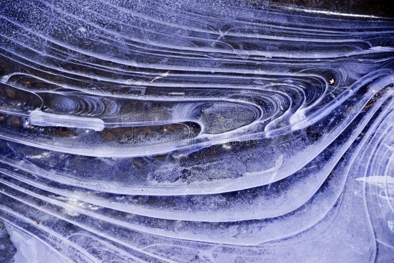 Geometric Patterns in Freezing Ice Stock Image - Image of frosted ...