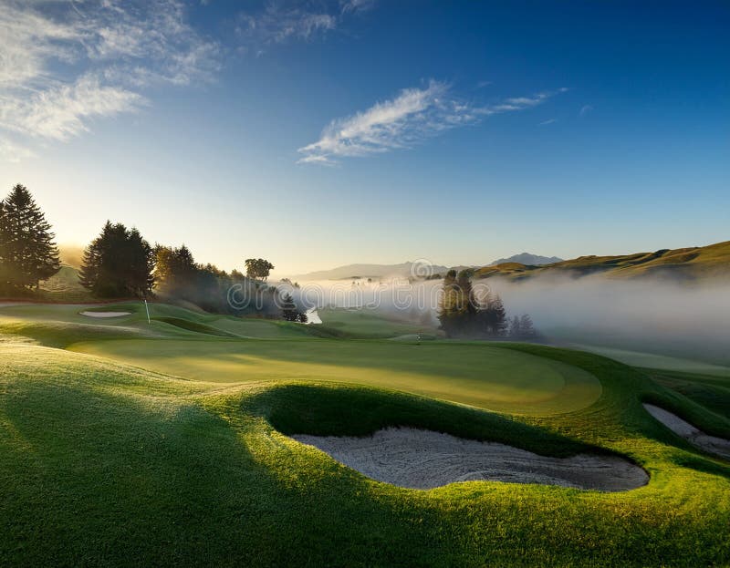 The Geometric Patterns of a Golf Course Bunkers Seen from Above ...