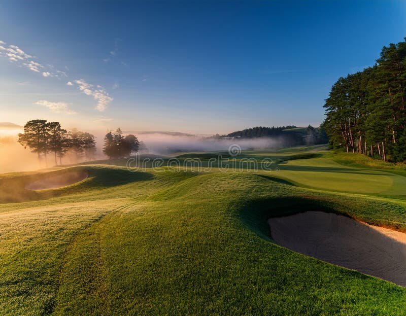 The Geometric Patterns of a Golf Course Bunkers Seen from Above ...