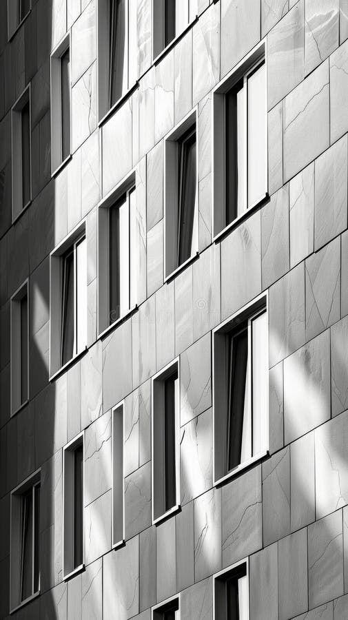 Geometric Patterns on a Modern Building Facade Stock Photo - Image of ...