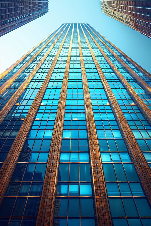 The Geometric Patterns of a Modern Skyscrapers Facade Stock Image ...