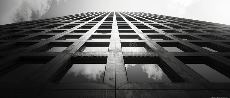 The Geometric Patterns of a Modern Skyscrapers Facade Stock Photo ...
