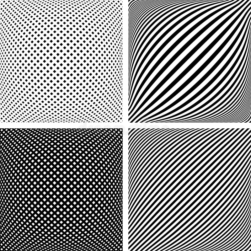 Geometric Patterns Set. Convex Textures Stock Vector - Illustration of ...