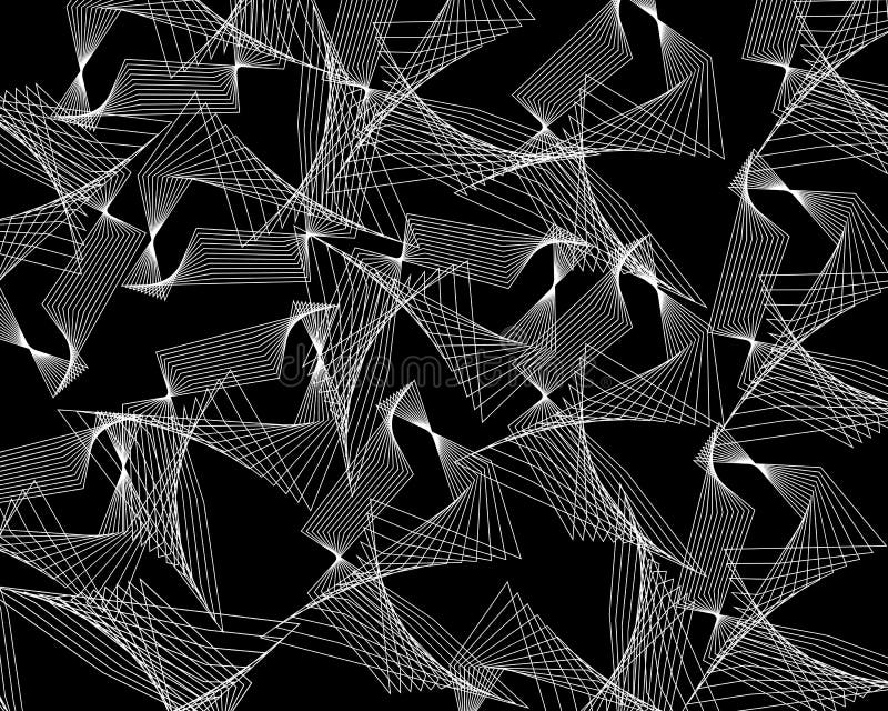 Geometric Patterns and Shapes on the Dark Background Stock Illustration ...