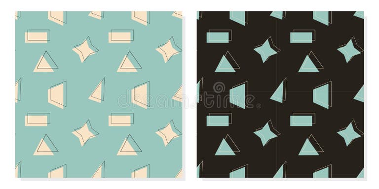 Geometric Patterns with Simple Figures of Triangle, Trapezoid ...