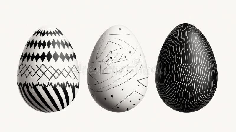 Geometric Patterns Transform Minimalist Easter Egg Outlines into Modern ...