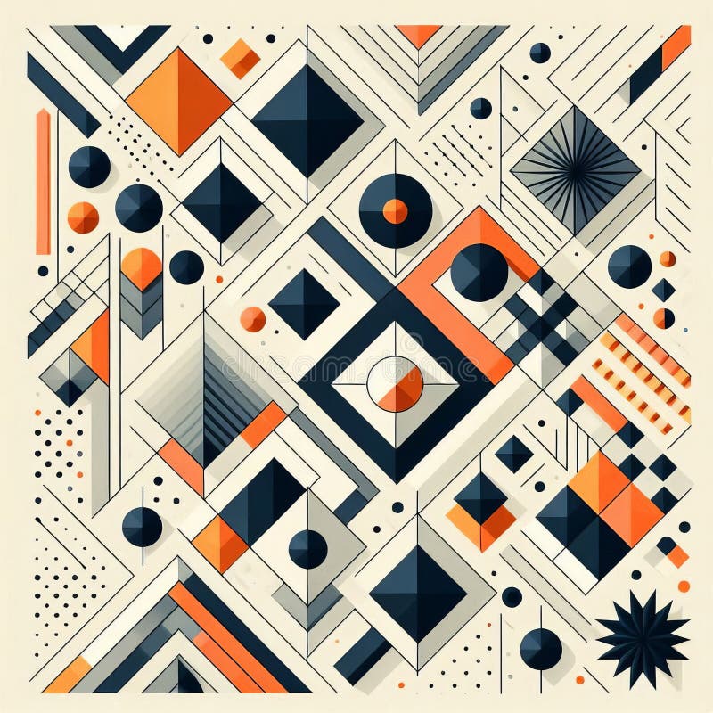 Geometric Patterns Use Abstract Geometric Shapes To Create a Mod Stock ...