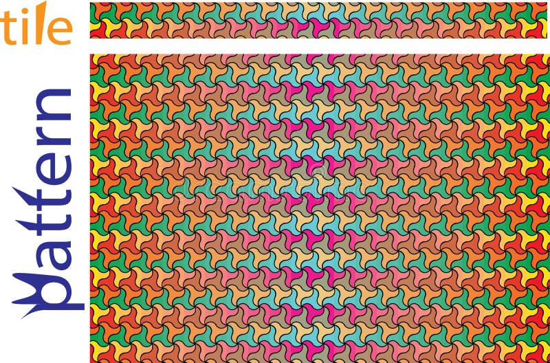 Geometric Patterns Using Circles of Different Sizes, Interlaced Stock ...