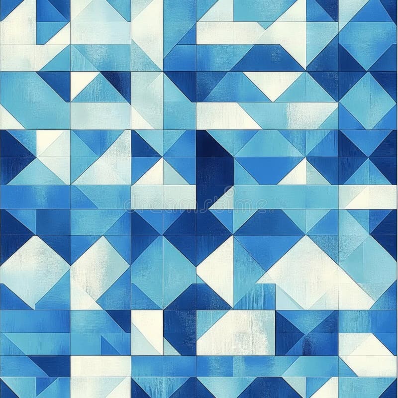 Geometric Patterns in Various Shades of Blue Create Visually Striking ...