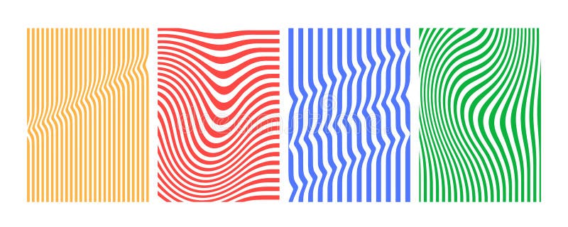 Geometric Patterns with Wavy Ripple Lines. Wave Background with Optical ...