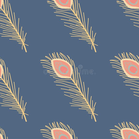 Geometric Peacock Flat Design Seamless Pattern Stock Vector ...