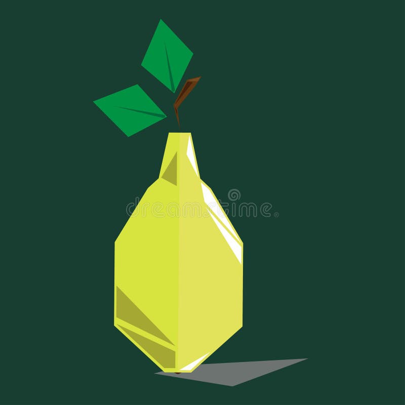 Geometric pear stock illustration. Illustration of graphic - 181995544