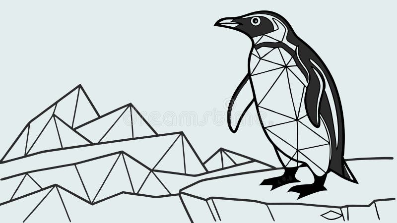 Geometric Penguin Low Poly Arctic Bird Design, Vector Design Generative ...