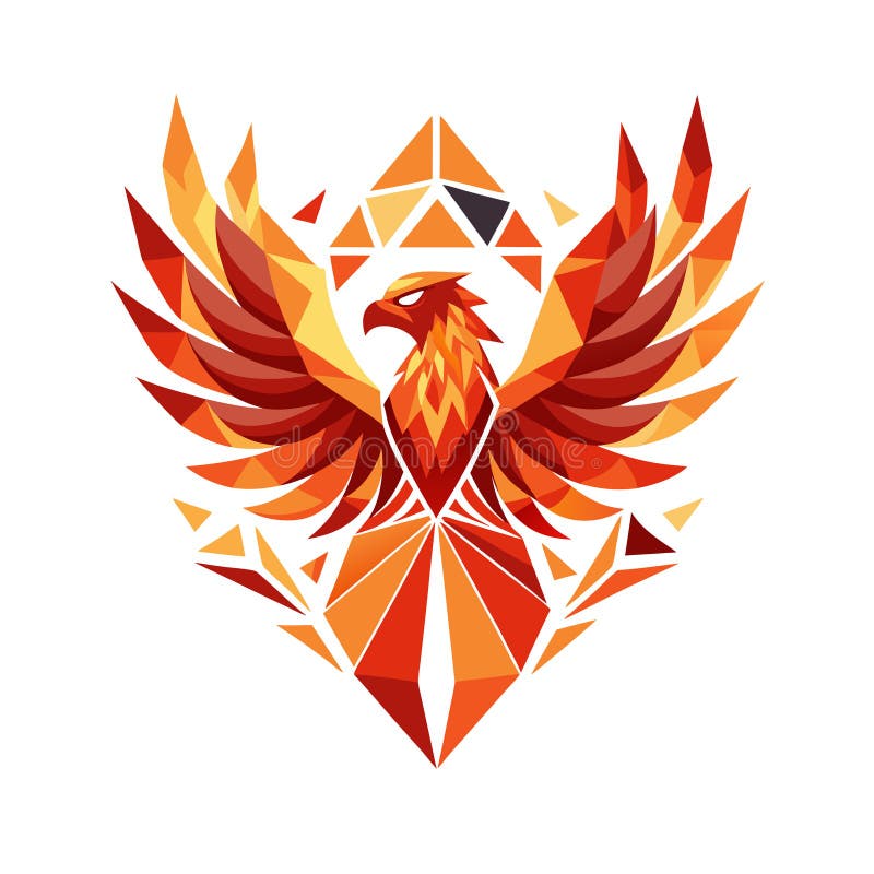Geometric Phoenix Logo Stock Illustrations – 697 Geometric Phoenix Logo ...