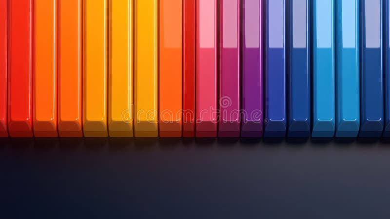Geometric Piano Keys: Colorful Abstract Background with Gradient ...