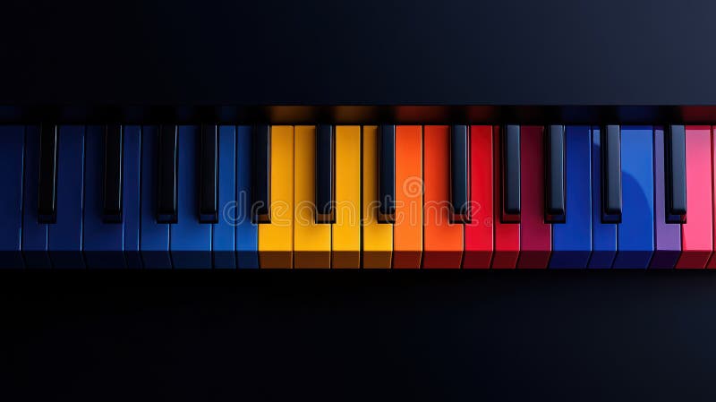 Geometric Piano Keys: Colorful Abstract Background with Gradient ...
