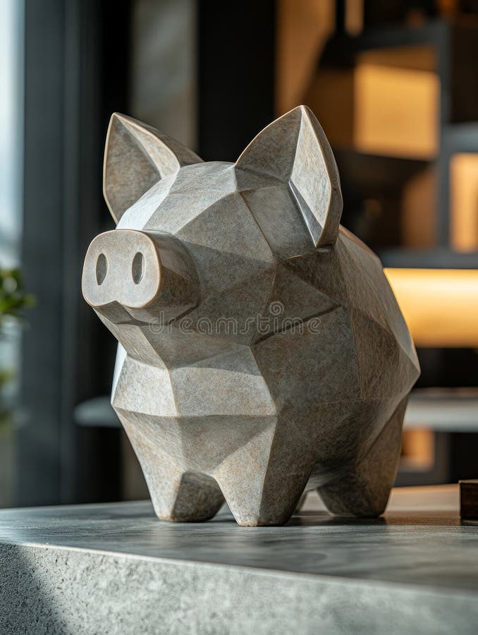 Geometric Piggy Bank Sculpture Stock Photos - Free & Royalty-Free Stock ...