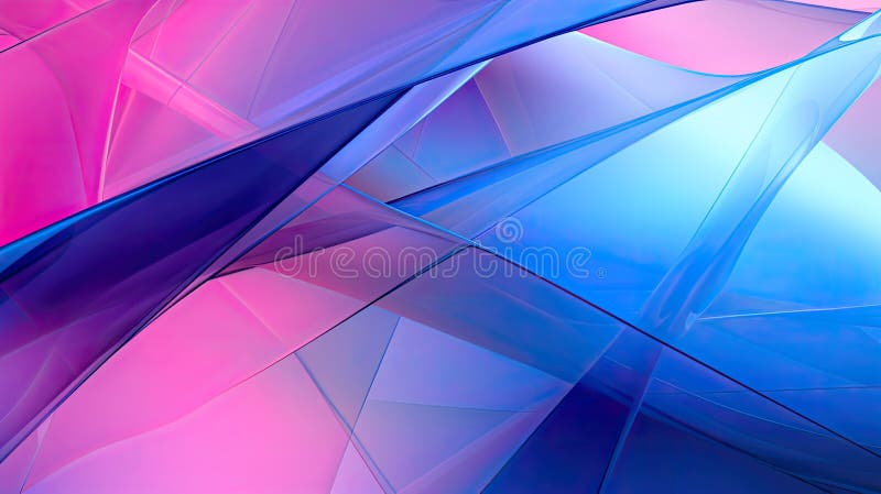 Geometric Pink and Blue Abstract Background Stock Illustration ...