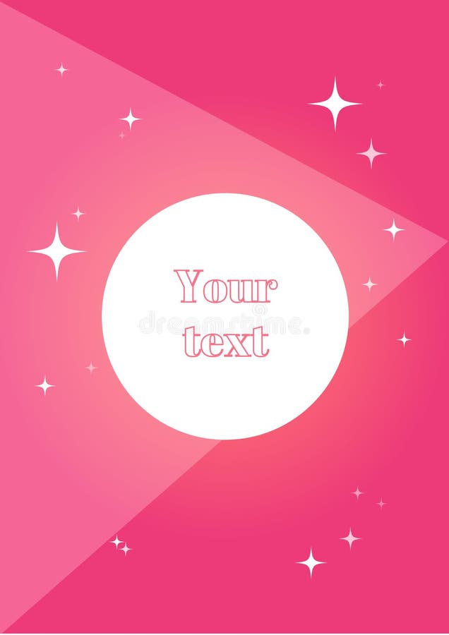 Geometric Pink Layout with Your Text Stock Vector - Illustration of ...