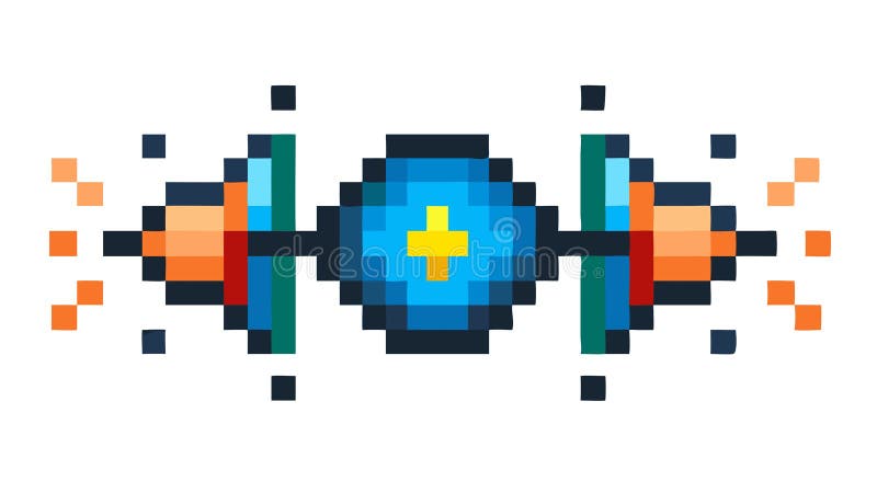 Geometric Pixel Art Connection Symbol for Tech Vector Design Generative ...