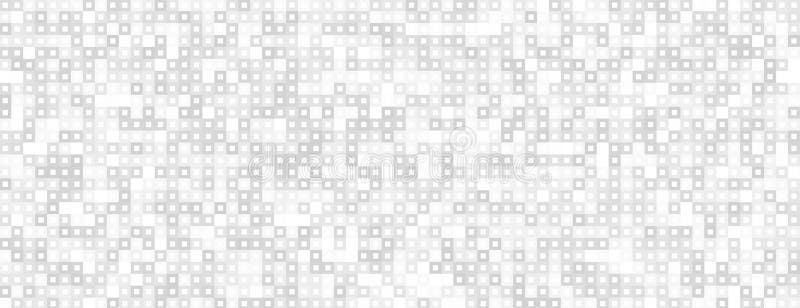 Geometric Pixel Mosaic Grid Pattern Banner Design Stock Vector ...